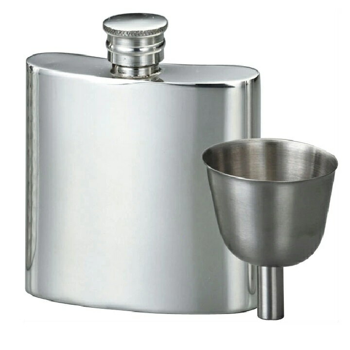 ■　サイズ　（約）90×77×20mm ■　容量　3.0oz/（約）90cc ■　重量　（約）101g ■　素材　Pewter（ピューター） ■　加工　プレーン加工 ■　付属品　ジョウゴ ■　原産国　イギリス製 ・ピューターは錫の合金で古来...