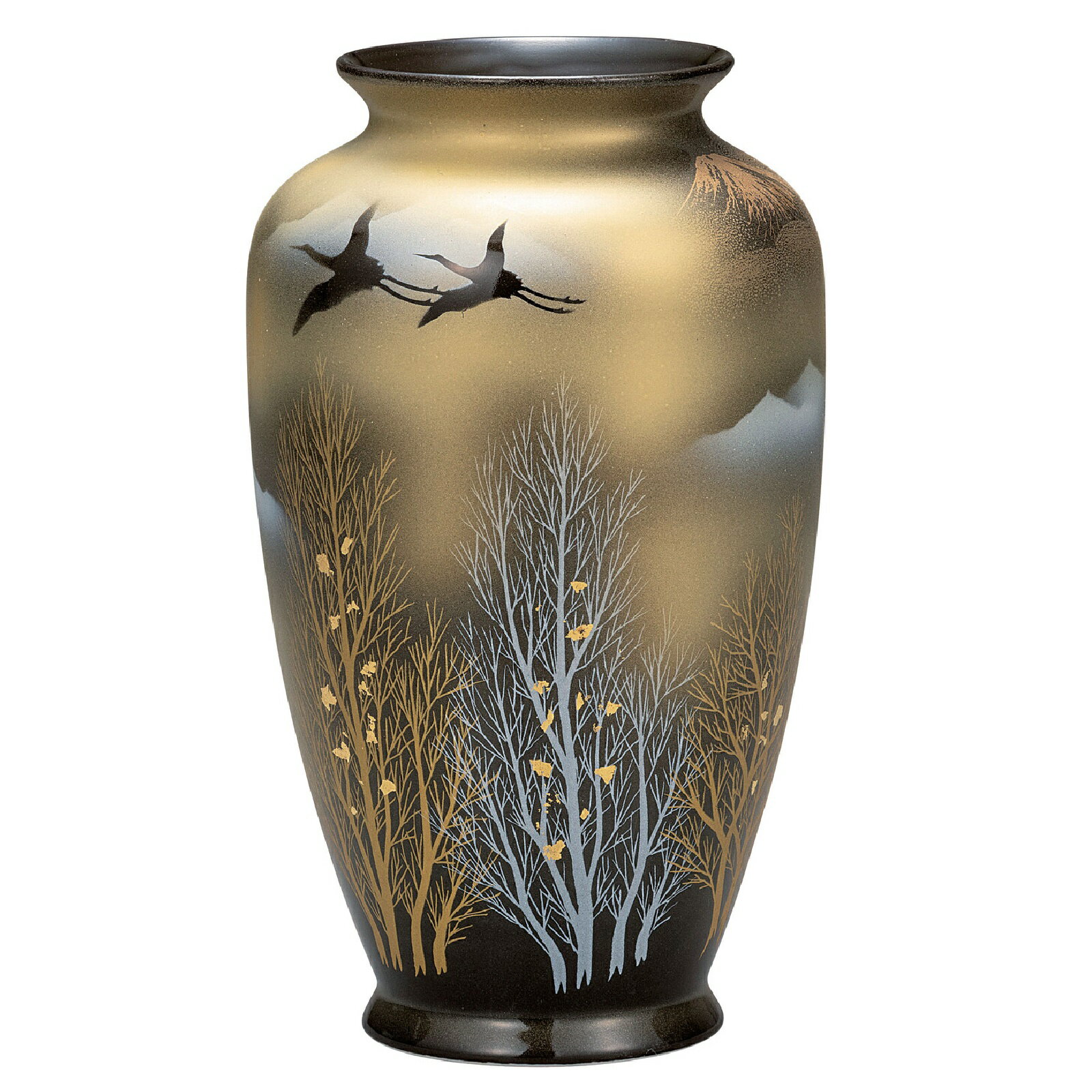 サイズ：径15 高24.5 (cm) ■素材：磁器 ■生産地：日本（九谷焼） 九谷焼の花瓶は、花瓶自体が華やか物も多く、シンプルな花を一輪挿すだけでも十分に映えます。 和室だけでなく洋室やモダンなインテリアにも調和し、部屋を華やかに演出して...