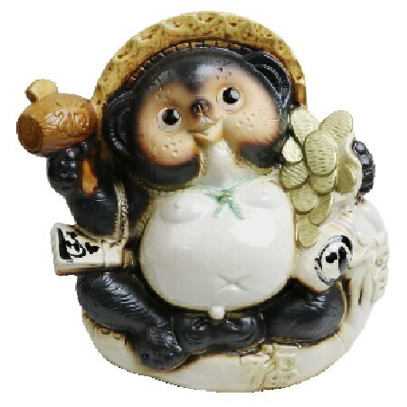 【サイズ】幅255×奥行160×高さ245mm 【材質】陶器製 生産/日本(滋賀県　信楽) 工芸品のためサイズは多少前後する場合がございます。 色・柄は陶器、焼き物の為、一品一品、画像と異なります、ご了承の上ご注文下さい。 信楽焼のタヌキ ...