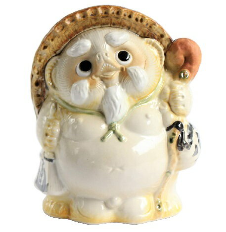 【サイズ】幅21X奥行18X高さ27cm 【材質】陶器製 生産/日本(滋賀県　信楽) 工芸品のためサイズは多少前後する場合がございます。 色・柄は陶器、焼き物の為、一品一品、画像と異なります、ご了承の上ご注文下さい。 信楽焼のタヌキ 狸は、...