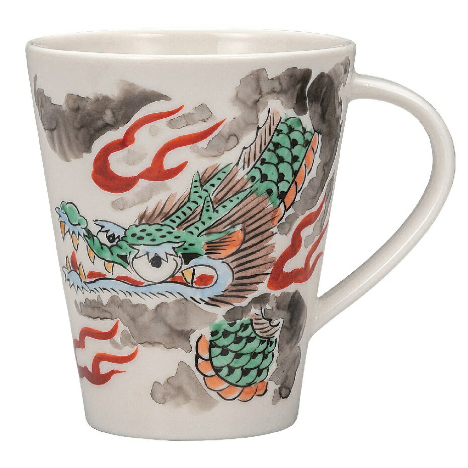 サイズ：径10 高12 (cm) ■素材：磁器 ■生産地：日本（九谷焼） 九谷焼の色絵やデザインが施されたマグカップです。 コーヒーやスープ、ホットミルクやお茶等どんな飲み物でも使い勝手がよい器です。 結婚祝いや結婚記念日、陶器婚式や磁器婚...