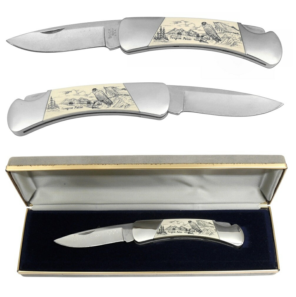 バックナイフ BUCK 20世紀の半ば、カンザス州の若き鍛冶屋、ホイット・H・バックは、より切れ味が鋭く、刃持ちのいい農耕用のクワをつくるため、様々な鋼材とその熱処理法の研究を始めた。 蹄鉄に使用されていたハイ・カーボン・スチールをより強化...