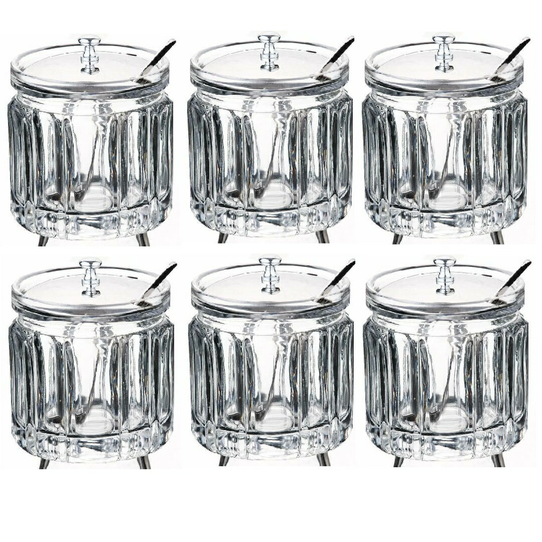 サイズ ：直径74mm×高さ93mm 容量：133ml 素材：本体:ガラス　フタ、スプーン:ステンレススチール18ー8　パッキン:シリコン 生産国：日本 用途：【業務用】【家庭用】ラー油入れ、調味料入れ　