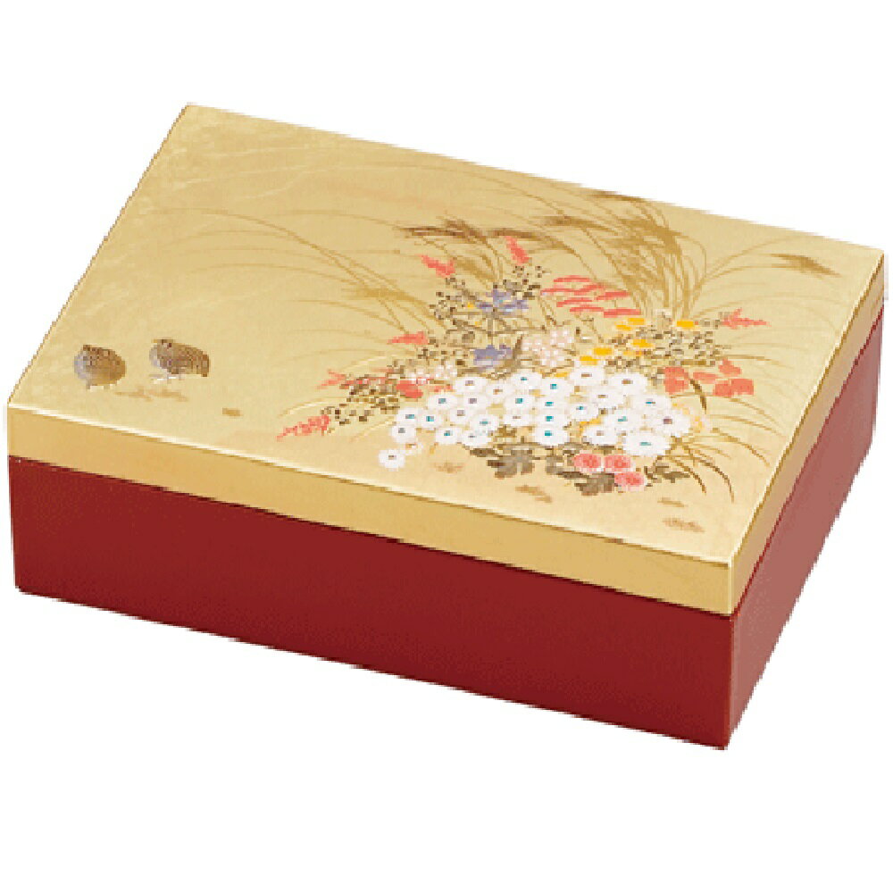 山中漆器　みやび　アクセサリーBOX　 きく、ききょう、おみなえしなどの多彩な花を色鮮やかに描いたシリーズ。 仕切りの無いタイプですので、アクセサリー類はもちろん、様々な小物収納にお使いいただけます。 繊細な仕上がりで、空間を華やかに演出し...