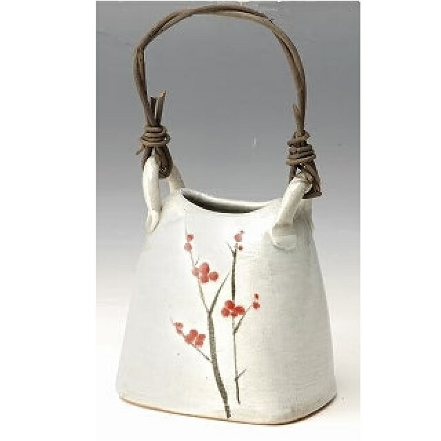 【サイズ】（約）15×11×高さ17 cm (ツルはサイズに含まれません) 【材質】陶器製 生産/日本(滋賀県　信楽) 工芸品のためサイズは多少前後する場合がございます。 色・柄は陶器、焼き物の為、一品一品、画像と異なります、ご了承の上ご注...