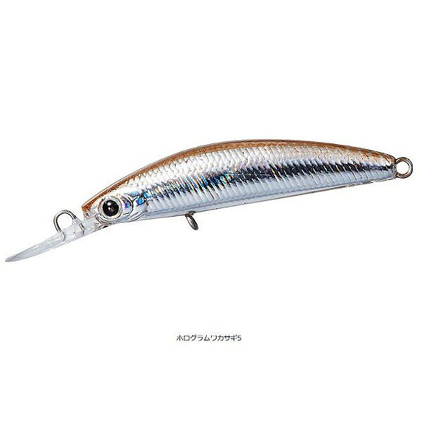 タイプ：シンキング（スローシンキング）　サイズ：45mm　標準自重：2．1g　フック仕様：サクサス加工ショートマルチ＃10　（フロント：シングルリング　リア：ダブルリング仕様）　カラー：ホログラムワカサギ5HMKLとコラボして開発したダブル...