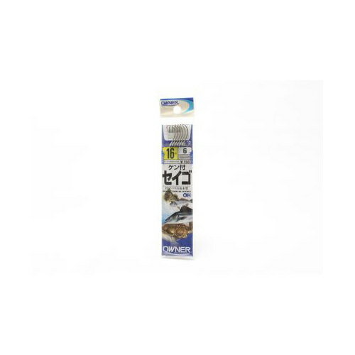 号数:16　ハリス号数:6　※掲載している商品の画像は代表画像を表示している場合があります。また実際と色が違って見える場合があります。あらかじめご了承ください。投げの万能鈎。エサのズレも防ぐケン付。