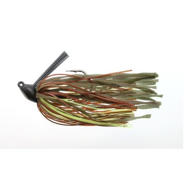 サイズ：10g　＃3／0　カラー：09　グリパン／チャート＃3／0フック搭載で、より大きなトレーラーワームが装着可能となり、スイミングジグとしての特性が向上しました。特殊扁平形状のドレッドスカートとレギュラースクエアスカートは、スイミングや...