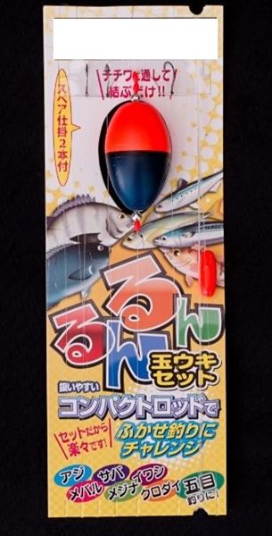 チチワに通して結ぶだけ！！かんたんにセットできる玉ウキ仕掛です！アジにメバル、サバやイワシと扱いやすいコンパクトロッドでフカセ釣にチャレンジ！！針（海タナゴ）：8号　ハリス：1．5号　幹糸：3号 ※実物と色が違って見える場合があります。あら...