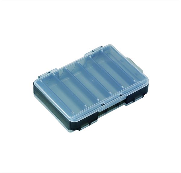 対面トライアングル構造で、スペースを効率的に使用できる両面収納タイプ。深型に設計することで、体高のあるトラウト用のミノーなどがキッチリと収納可能。もちろん、ライトゲーム用のミノーやジグなどの収納にも最適です。使用後は水抜きダクト付きなので丸...