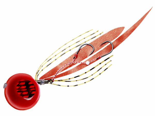 極力ラバースカートを抑えてタイ（ネクタイ）のみで勝負の低活性対策仕様。ショートバイトも乗せてしまう絶妙のネクタイとフックの速掛けセッティングに、落下姿勢が安定して素早くフォールの低重心ヘッド。リトリーブ時は緩やかなS字系、引き抵抗が小さく長...