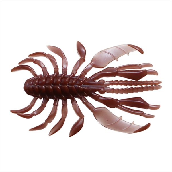 異形多脚を持つ甲殻ベイト"全脚独立自発アクション" をコンセプトに設計された甲殻類型ワーム。フォーリング時やボトムでのズル引き時、水流を受けた8対の脚が互い違いに艶かしく揺らめき、多脚生物を演出。根魚玉ブラックをはじめ、ノーシンカー、ライト...