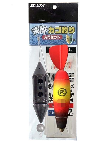 遠投ウキ・天秤付き遠投カゴ・仕掛・一発仕掛通しがセットになりました。あとは餌を準備するだけの簡単セットです。EVA遠投ウキ（ケミ50対応サイズ）遠投カゴ（天秤付き・付け餌保護蓋付）仕掛（ピンクスキン・空針の2本針仕様　2組入）針：4号　幹：...