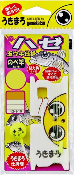 かわいいうきまろが、ピコピコとハゼのアタリをお知らせ！ ご使用の竿にあわせて仕掛の長さを選んでください。鈎(号):6(流線袖(替え鈎1本付)) ハリス(号):0.8 幹糸(号):1.5 全長(m):3.6 入数(組):1 ※実物と色が違って...