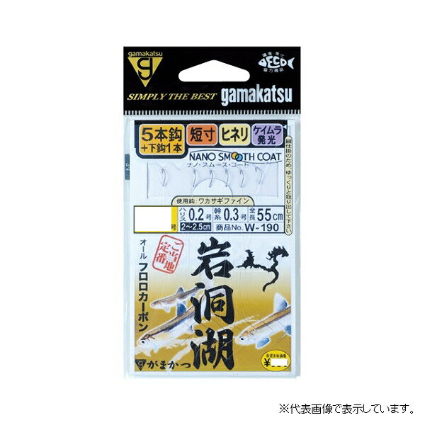 全長55cm オモリ無し 下鈎1本付属 入本数：1ご当地定番シリーズ登場！東北地域のワカサギ釣りのメジャースポットである岩洞湖、桧原湖での使用を想定した仕掛です。「ナノスムースコート鈎」に「ケイムラ留め」の5本鈎仕様。ワカサギ釣りでは主流と...