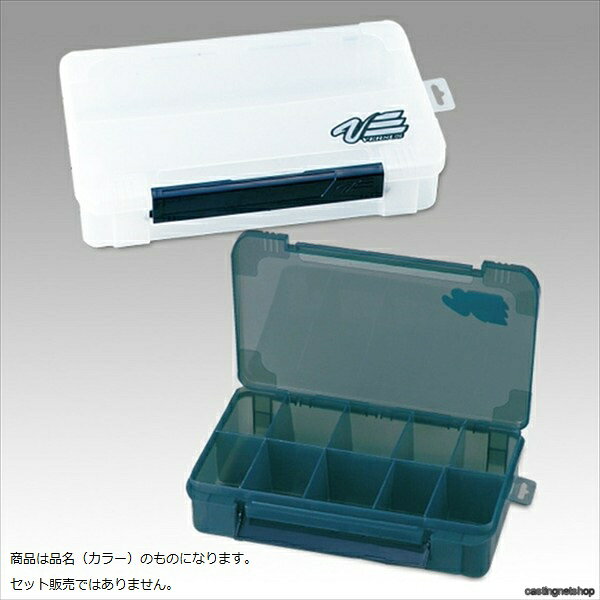 ■サイズ　356×230×82mm　■素　材　（本体）ポリプロピレン（止具）ABS　■備　考　ワームプルーフ　可変仕切板8枚付　「VS-E6550」にシステム収納可能　ワームをパックごと収納できる。40cmバッカンサイズ。