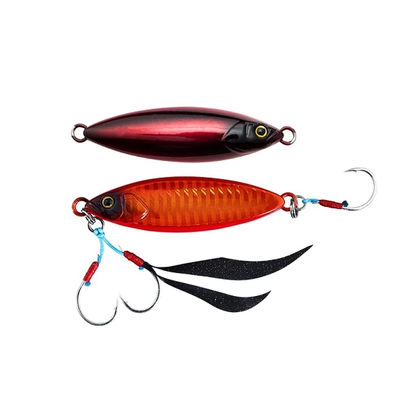 扁平形状設計により、オリジナルモデルに比べスローなフォールを可能にしました。このスローなアクションは、速い動きの獲物を捕食するのが苦手な根魚やフラットフィッシュ、マダイなどを狙う際に非常に効果的です。全長：80mm（ボディ部分のみ）重量（g...