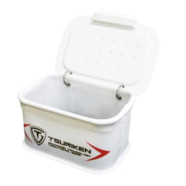 強風時でも上蓋が開かない！フタ止めストッパー装備。釣研製バッカンに取り付ければそのままバッカンが閉じられるオリジナルフック装備外寸（縦×横×高さ）：91×130×60mm ※実物と色が違って見える場合があります。あらかじめご了承下さい。