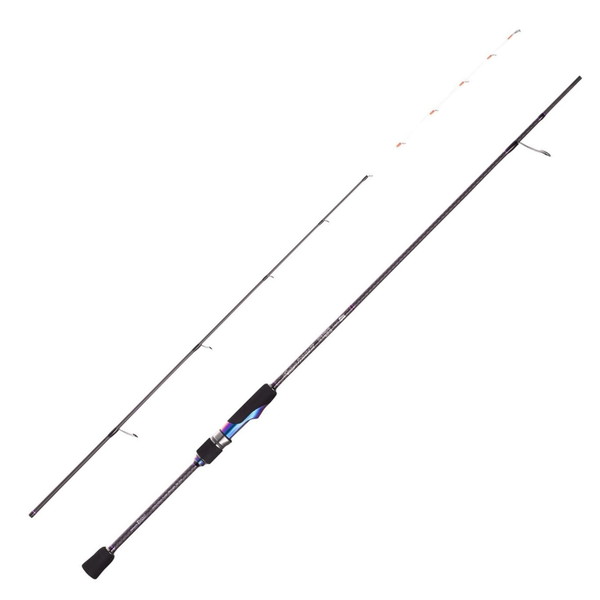 まさにど真ん中、基本に忠実なスペック。初心者から中上級者まで、快適で軽快な操作感を体感できるロッドです。2.5〜3.5号対応でシーズンを選ばず活躍する一本です。全長：252cm全長（ft.）：8ft3inch重量（g）：81継数：2本仕舞寸...