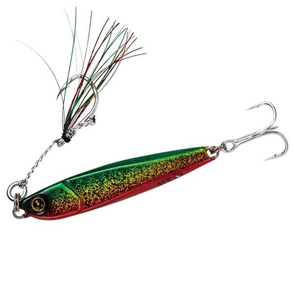 遠投性能とアピール力を兼ね添えたジグです。ショアジギングにおいて飛距離は最も大きなアドバンテージのひとつといえます。エースは圧倒的な飛距離を誇り、だれでもかんたんに遠投することが可能です。また、ワンピッチジャークやジャカジャカ巻き、ただ巻き...