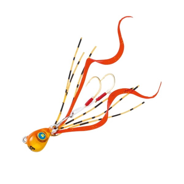 水キレの良いヘッド形状なので安定した水中姿勢とカーリー形状のネクタイの動きと波動で魚たちを誘惑します。低重心ヘッドでフォール姿勢が安定しているのでフォール中にヒットすることもあるでしょう。針は日本製「ジャパンフック」を採用しているので、一瞬...