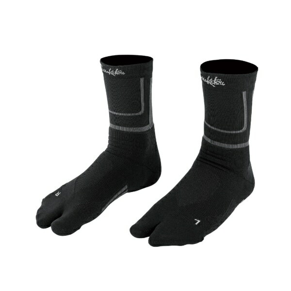 ●足首はテーピングサポート編みで可動部を包むようにホールドし、足首のぐらつきを抑えます。●先割れ構造と指裏の滑り止めで指先の踏ん張りをサポート。●土踏まずの空間にソールクッションを配置し、足裏への衝撃を緩和します。サイズ：M(25.0-27...