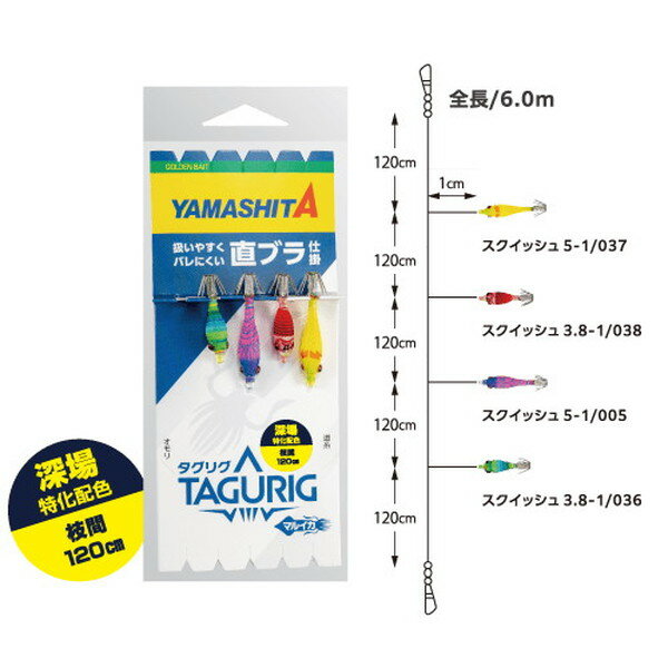 扱いやすくバレにくい、マルイカ釣りデビューに最適な直ブラ仕掛。イカ仕掛は広いタナを同時に探るために仕掛が長く、 回収時には「たぐる」という作業が必須となります。また、疑似餌を使用した仕掛のため一種の「リグ」であるとし、 「タグリグ」と命名し...