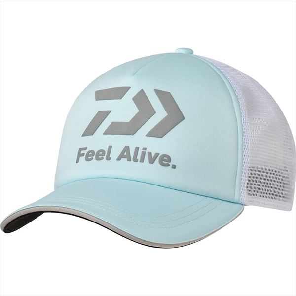 定番メッシュキャップにFeel Aliveロゴが登場ベーシックなハーフメッシュキャップ。バイザー裏をブラックにすることで水面からの光の照り返しを抑える。ロゴはふっくらとした発泡プリントを採用。サイズ：フリーカラー：アイスブルー ※実物と色が...