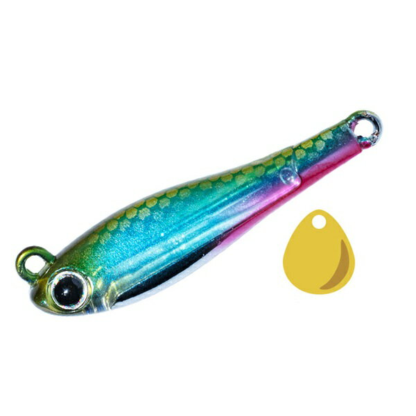 魚たちが大好きなクルクル回りキラキラ光るブレード。軽快なリトリーブの釣りも楽しいがスローに誘うことができれば一味違う釣りが楽しめるとボディの低比重化を検討。三角形ボディの底辺周辺には高比重メタルを配置することでボディの安定を図り、それ以外の...
