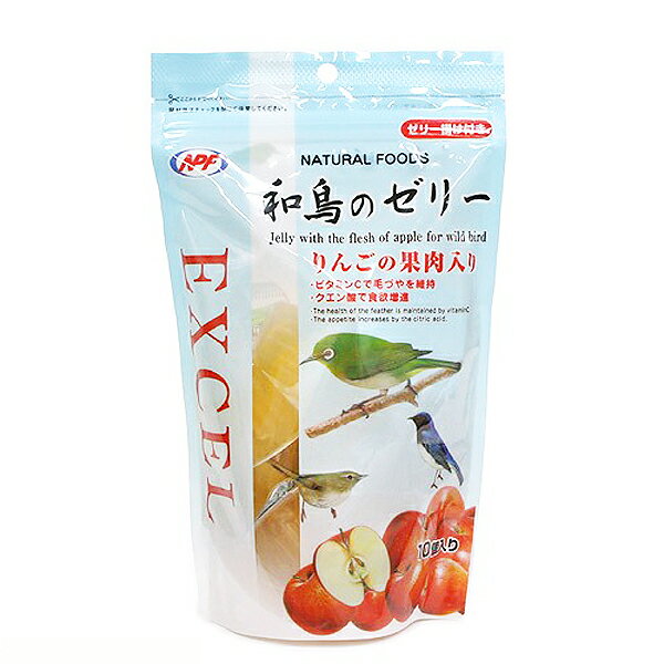 和鳥の大好きな甘いりんごの果肉と果汁をたっぷり入れました。 そのまま与えられるので、手間がかからずお掃除も簡単♪ ◆内容量：10個入 ◆原材料： りんご果肉、りんご濃縮還元果汁、異性化液糖、還元水あめ、砂糖、増粘安定剤(カラギナン、ロカスト...