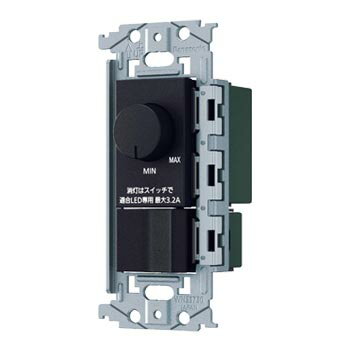 【WNS575830B】パナソニック SO-STYLE（ソー スタイル）デザイン配線器具 [LED] 埋込逆位相調光スイッチC(スイッチC)(ロータリー式)(下限照度設定機能付) 適合LED専用3.2A マットブラックご不在時の商品配達のご...