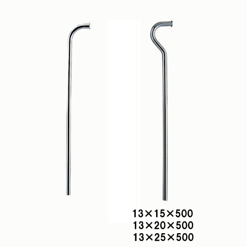 【ML2 寸法：13×100×600】 ミヤコ ロータンク用給水管(ツバ付) 継手・バルブアングル水栓に使用するL管です。接続用メッキ付アダプタS5ABMまた給水管抜防止ナットS5ABM-FNNが使用できます。《ご注意》取付後には漏水がない...