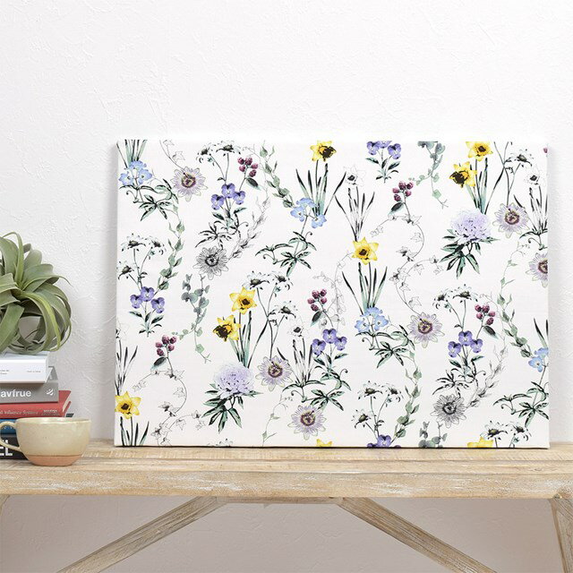 この商品は他のサイズもございます18×26サイズ33×33サイズ51.5×73サイズ商品名ファブリックパネル Lサイズ (51.5cm×73cm) ボタニカルガーデン商品の特徴壁面を美しい柄で華やかにナチュラルなオックス生地で作られたファブ...