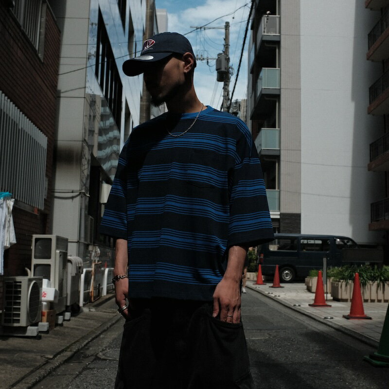 WILLY CHAVARRIA / BUFFALO POCKET T BLUE MOOD / BLUE COLLAR 送料無料 WILLY CHAVARRIA / ウィリーチャバリア 通販 公式ブランド デザイナー ボーダー Tシャツ 新色...