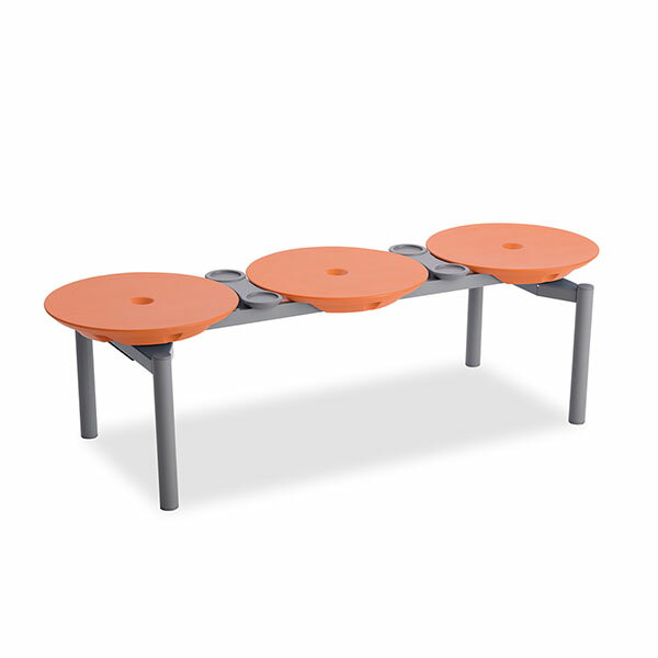 商品名テラモト ディスクベンチ スタッキング カップホルダー付 オレンジ製品型番BC-309-213-5製造販売元株式会社テラモトサイズ1320×476×370mm重量8kg材質座板：ポリプロピレン、カップホルダー：ポリエチレン、フレーム・...