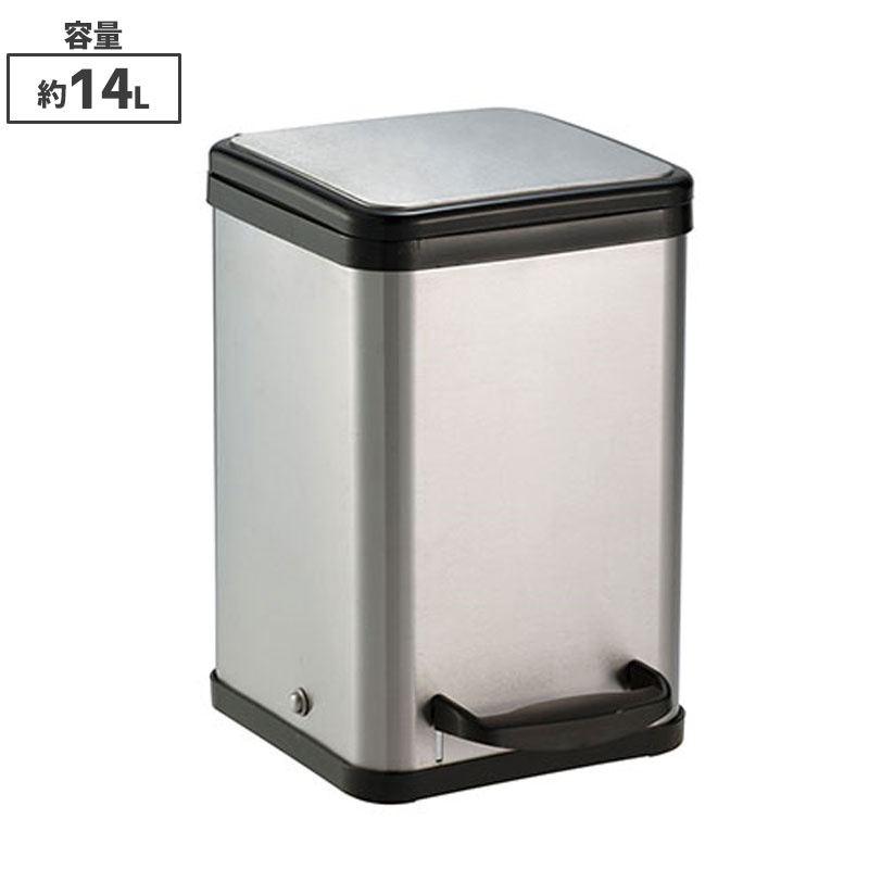 商品名テラモト ペダルボックス角型 14L ゴミ箱(屋内用)製品型番DS-238-614-0製造販売元株式会社テラモトサイズ275×350×435mm重量3.1kg内容量14LJAN4904771892702材質本体：ステンレスヘアライン仕...