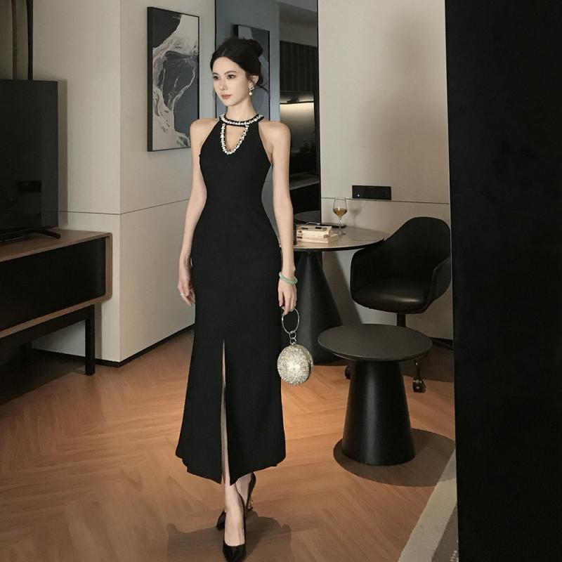 ・カテゴリ: ワンピース・スタイル: エレガント, セクシー, 上品・主な素材: ポリエステル95%以上・ネックライン: ハイネック・袖丈: 長袖・袖タイプ: レギュラー・スカート丈: ロング・ウエスト: ミドルウエスト・前立て: ジッパー...