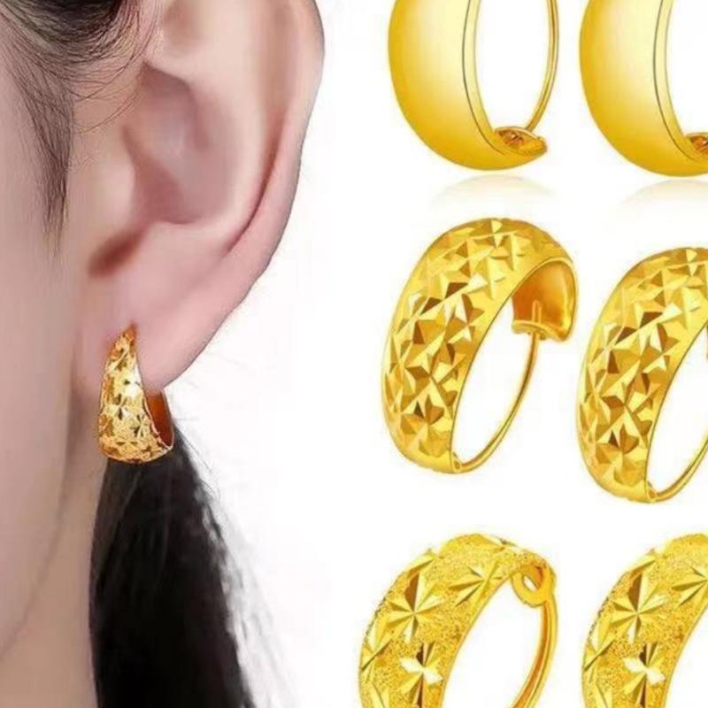 ・素材: 合金、銀メッキ、金メッキ・加工: 手作業・カラー: 満天星磨砂款耳圈、光面款耳圈、車花満天星款耳圈・装飾要素: 真珠・スタイル: 清新スイート・対象: 男女兼用・カテゴリ: 耳飾り・要素分類: 自然