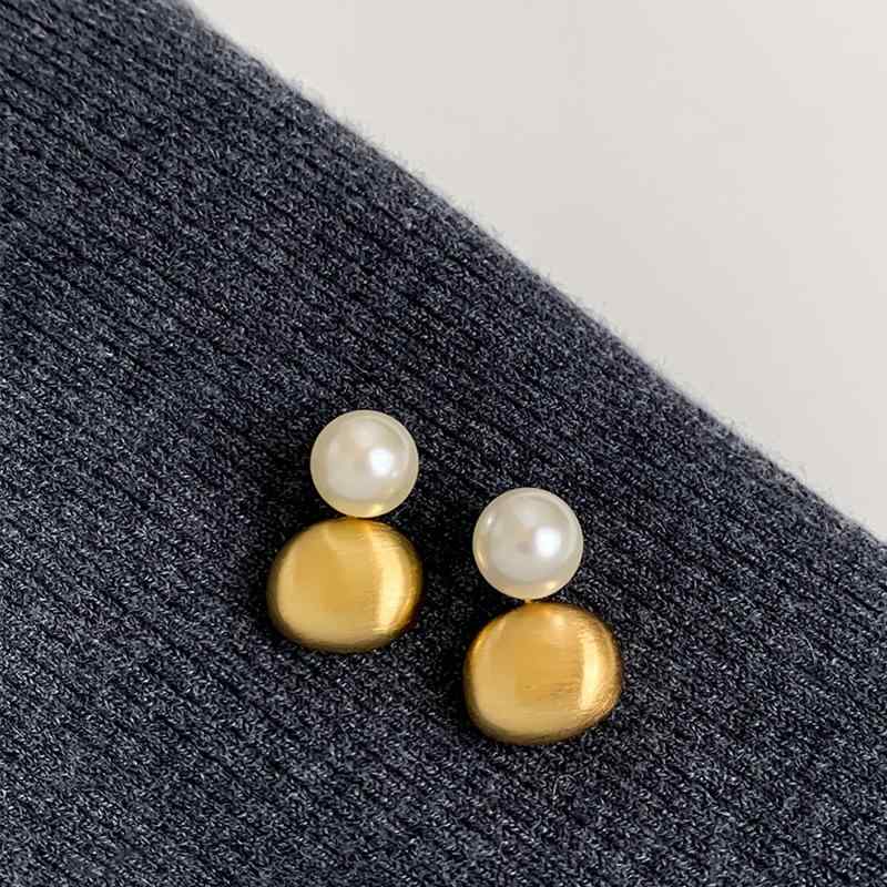 ・素材: 金属・形状: 水滴形・加工: 電鍍・カラー: ブラッシュドゴールド、ブラッシュドシルバー・流行要素: 円形・スタイル: ファッションOL、通勤・商品カテゴリ: 耳飾り・対象: 女性・流行要素分類: 幾何形