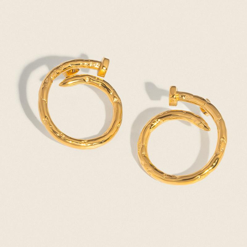 ・素材: ステンレス・加工: メッキ・形状: 幾何型・色: ゴールド・流行要素: 円形・スタイル: シック・対象: 女性