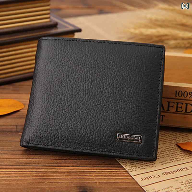 ・素材: PU・折数: 3折・スタイル: ユニセックス・柄: 無地・裏地: ポリエステル・カラー: ブラック、ブラウン・サイズ: 11.5×9.5×2.5cm・機能: 超軽量、耐摩耗、収納可能・用途: 日常