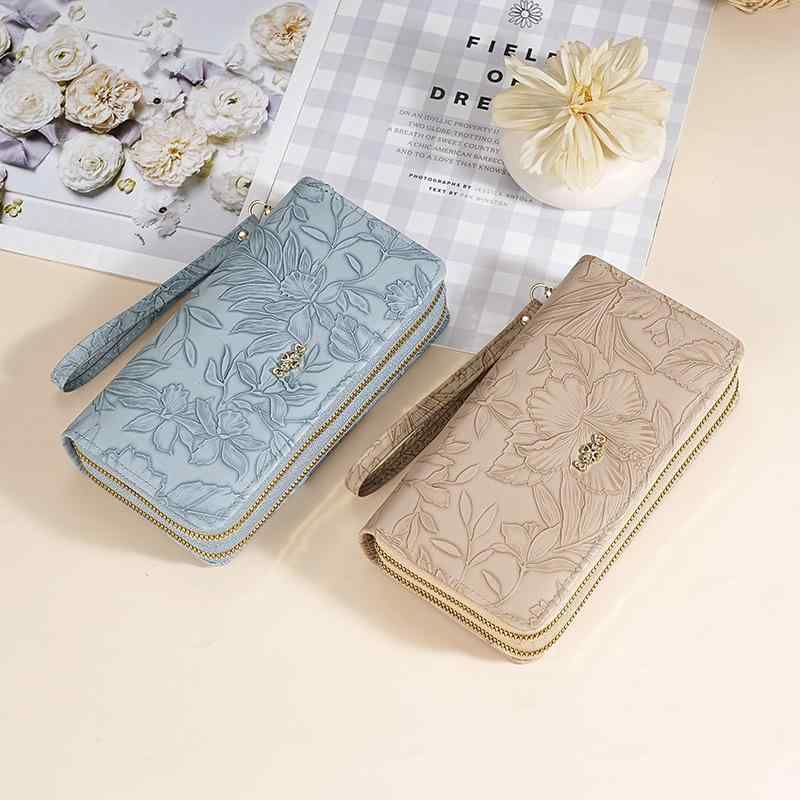 ・素材: PU・折数: 1折・スタイル: 都市簡約・流行要素: 花朵・柄: 花卉・裏地素材: 帆布・カラー: 卡其色、杏色、粉色、黒色・適用シーン: 日常・機能: 収納