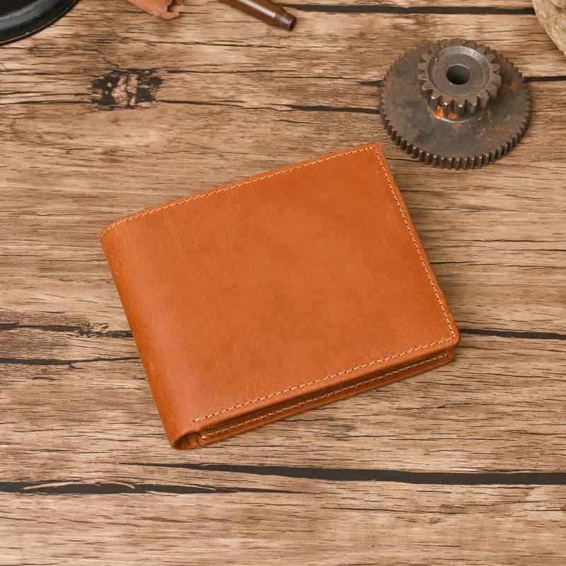 ・素材: 真皮・皮質特徴: クレイジーホース皮・折数: 2つ折り・スタイル: ビジネス・流行要素: 型押し・柄: 無地・裏地素材: ナイロン・カラー: ブラウン・機能: 超軽量・適用シーン: 日常