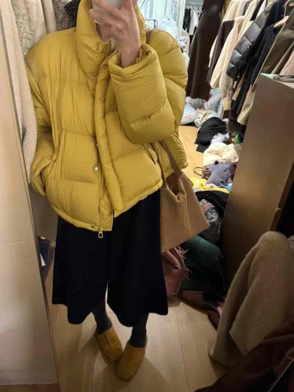 ・詰め物: 白ダックダウン・厚み: 中厚・着丈: 超短款(≤40cm)・袖丈: 長袖・カラー: イエロー,ブラウン,ホワイト,ブラック・サイズ: 均一・対象年齢: 成人・対象性別: 女性・袖型: 通常袖・ダウン量: 50g以下・ダウン含有率...