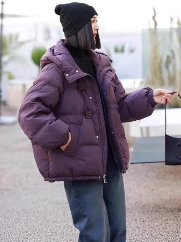 ・詰め物: ダックダウン・ダウン含有量: 51%~55%・厚み: 厚手・生地名: ポリエステル・主生地成分: ポリエステル・主生地成分含量: 95%以上・シルエット: レギュラー・襟型: フード・着丈: 普通款(50cm超～65cm)・袖丈...