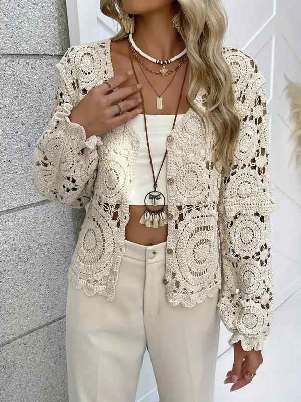 ・素材: ポリエステル 80-90%・パターン: 3D効果・厚み: 薄手・組み合わせ: 単品・タイプ: 開襟・フィット: ルーズ・袖タイプ: 通常袖・襟: Vネック・袖丈: 長袖・要素: 3D立体パターン・着丈: 普通 (50cm超65cm...