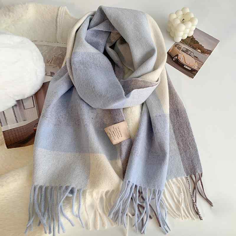 ・織り方: 平織・流行要素: ライン,四角形・機能: 保温・適合季節: 冬・スタイル: 中長・色: ブルーホワイトチェック,レッド,ミルクホワイトチェック,ピンクチェック,ブラックホワイトチェック,オークモスイエロー,コーヒーチェック,グリ...