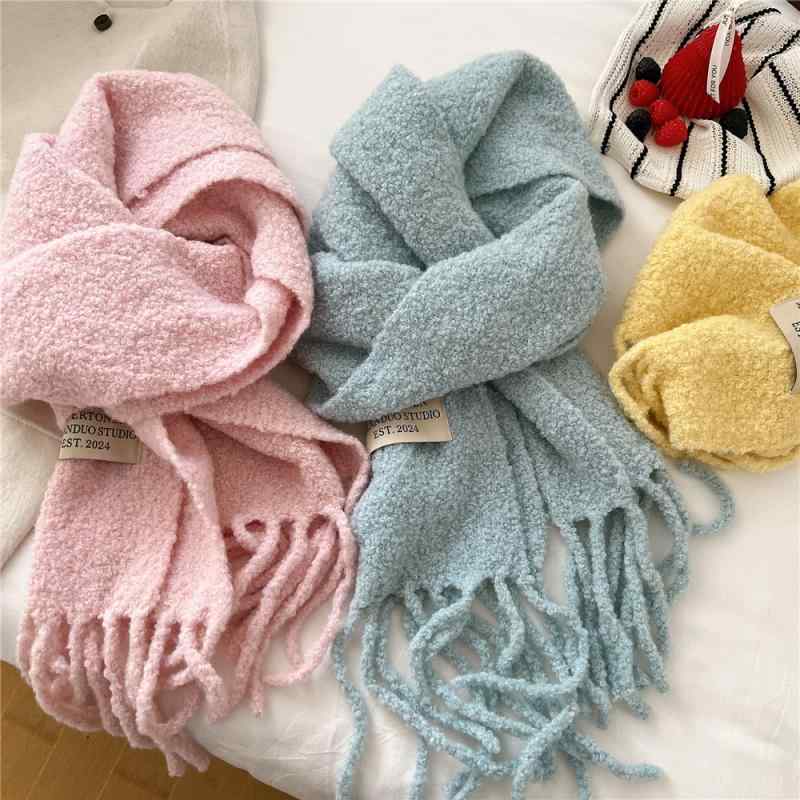 ・編み方: 経編・機能: 保暖・款式: 中長丈・色: オフホワイト,クリーム,グリーン,ベビーブルー,グレー,グレー,オーロラブルー,ピンク,ブラウン,イエロー,ブラック,レッド・長さ: 28×210cm・素材: ウール・成分含量: 71-...