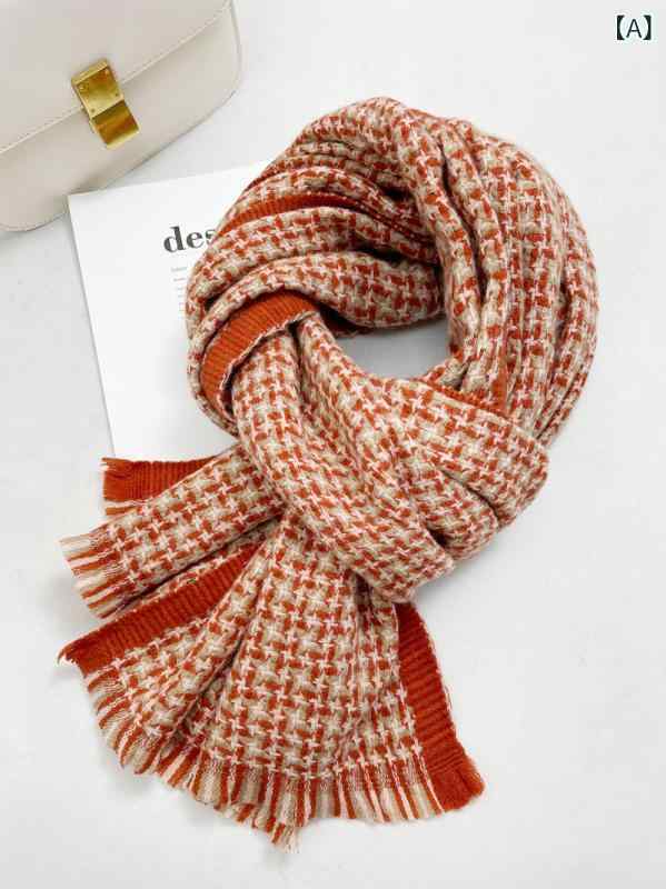 ・編み方: 平編み・色: 赤、青・長さ: 180cm・素材: ウール・主素材成分含有率: 100%・スタイル: ビジネス、ベーシック、軽奢、高級感・スタイル分類: ファッション通勤・加工: ニット・サイズ: 45×180cm