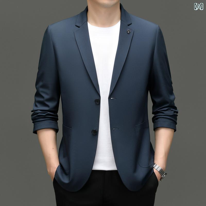 ・シルエット: ストレート・襟型: ラペル・前立て: シングルブレストツーボタン・スタイル: ユースポップ・柄: 無地・主素材: ポリエステル100%・裏地素材: ポリエステル・使用シーン: 日常・加工: 拼接・着丈: 標準・袖丈: 長袖・...